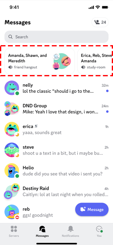 New Mobile App Layout Discord