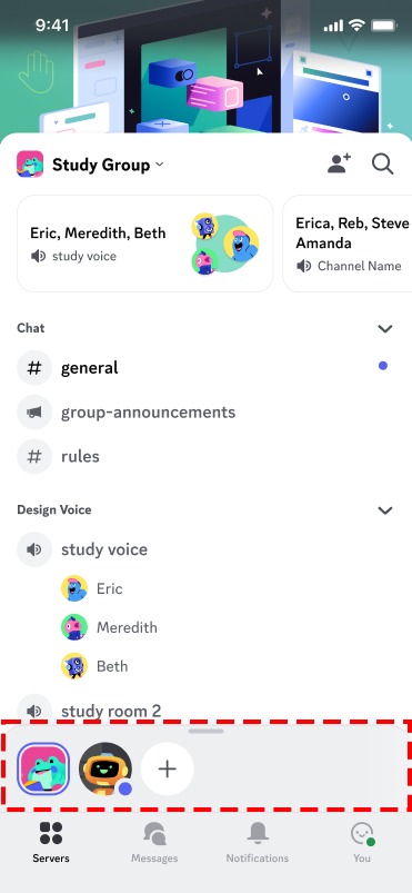 New Mobile App Layout Discord