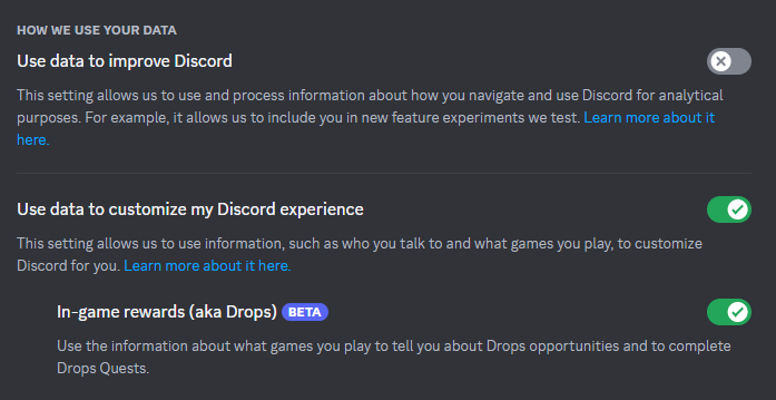 Data Privacy Controls – Discord