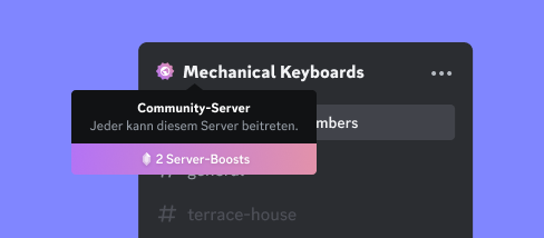 Klarstellung der Servertypen – Discord