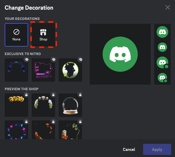 Decoraciones de avatar – Discord