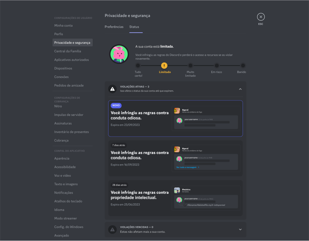 Sistema de Avisos do Discord – Discord