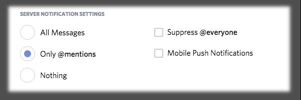 Ajustes de Notificación 101 – Discord