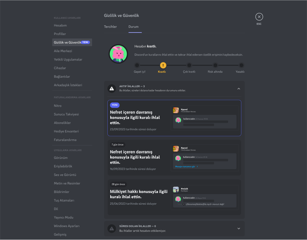 Discord Uyarı Sistemi – Discord