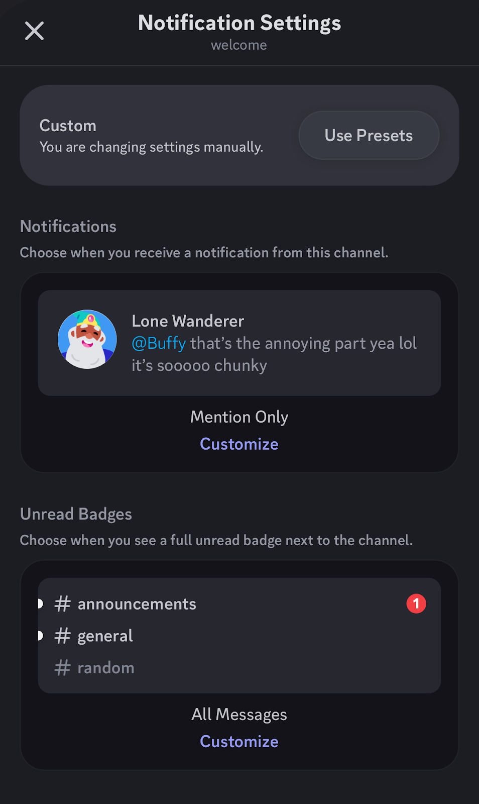 New Server Notification Settings Experiment Discord