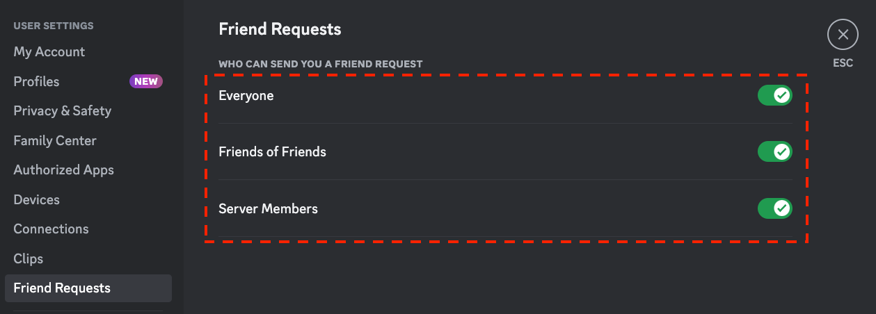 Blocking & Privacy Settings – Discord