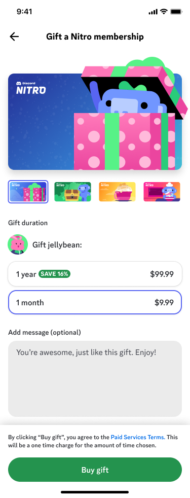 Nitro 선물하기 – Discord