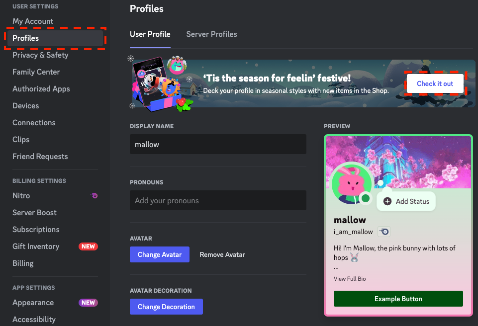 เอฟเฟกต์โปรไฟล์ – Discord