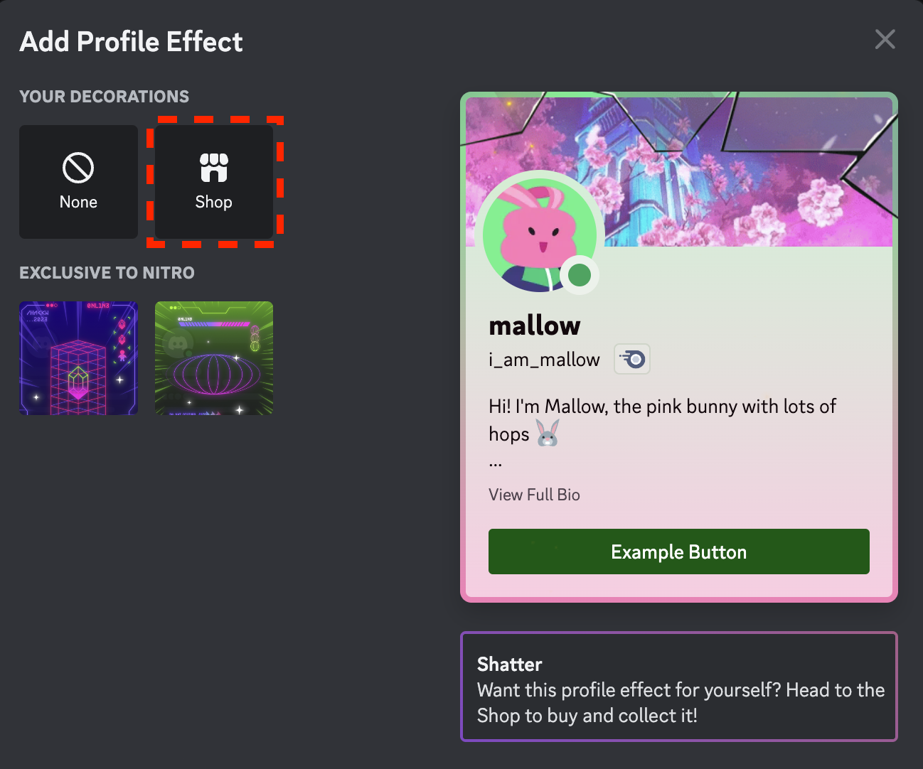 เอฟเฟกต์โปรไฟล์ – Discord
