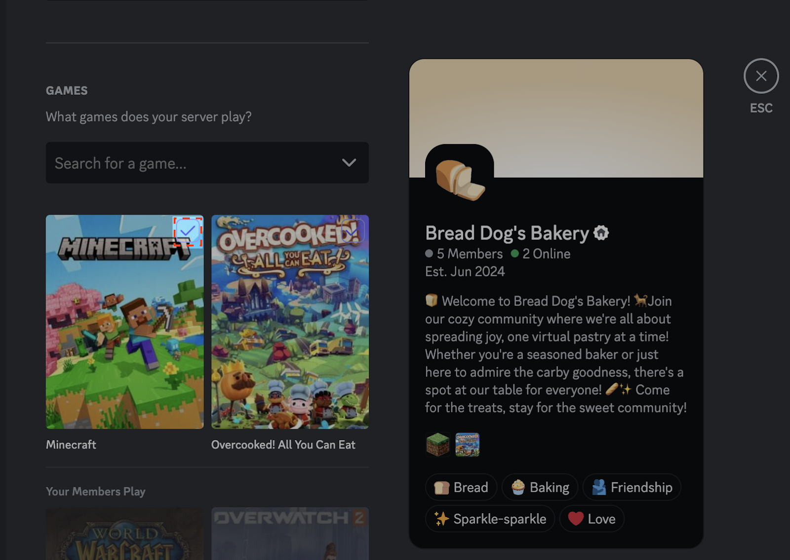 Server Profile – Discord