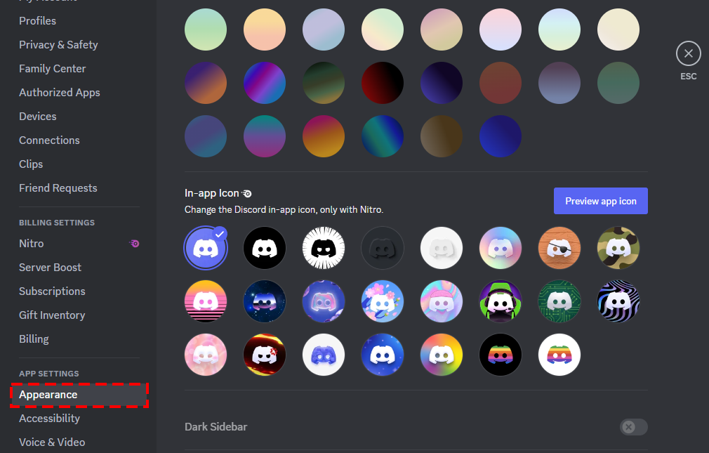 Iconos de aplicación personalizados – Discord