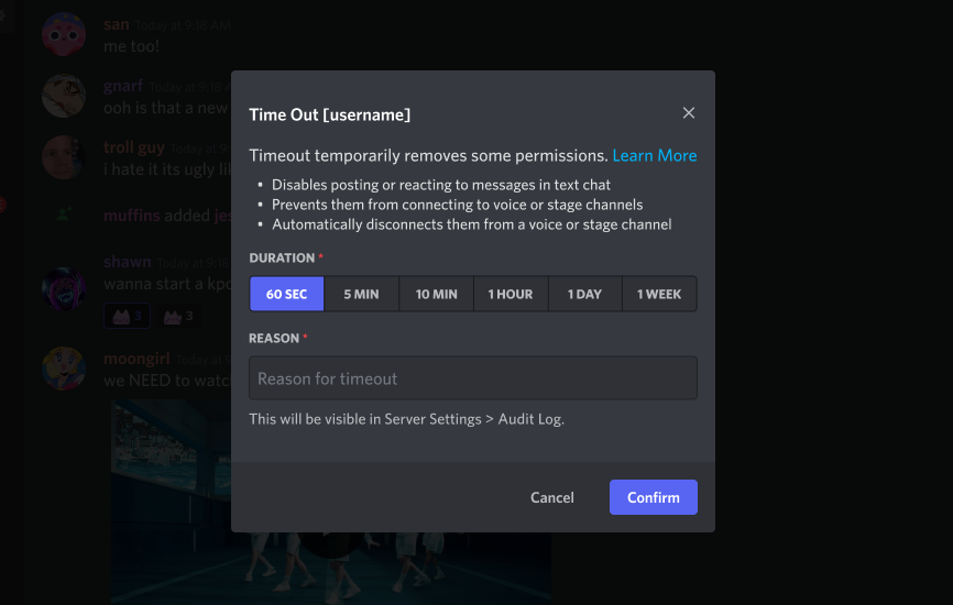 Timeout FAQ – Discord