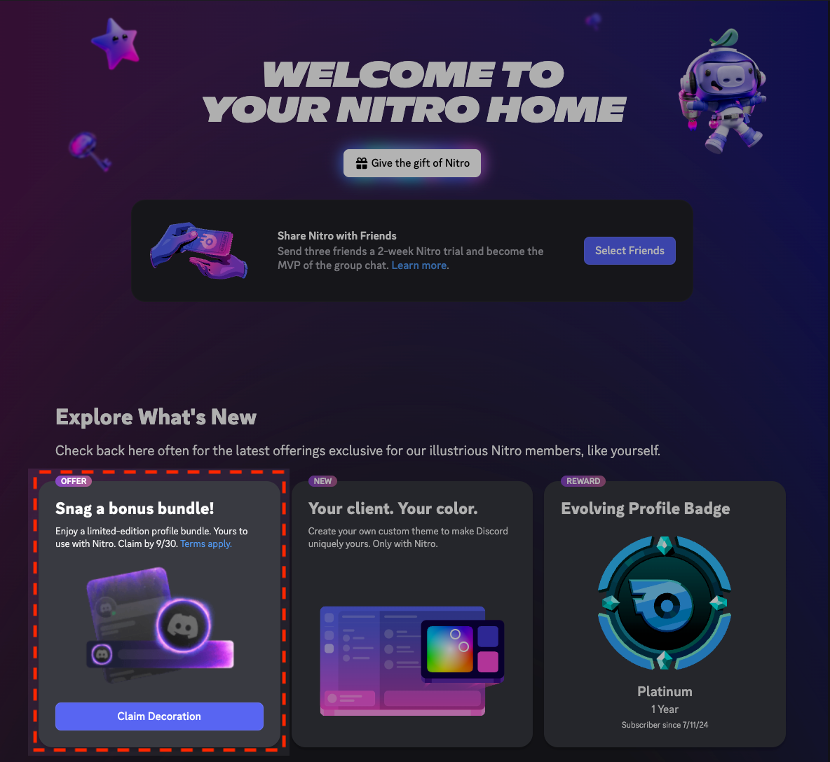 Septembre 2025 : Offre de nouveau look pour Discord Nitro – Discord