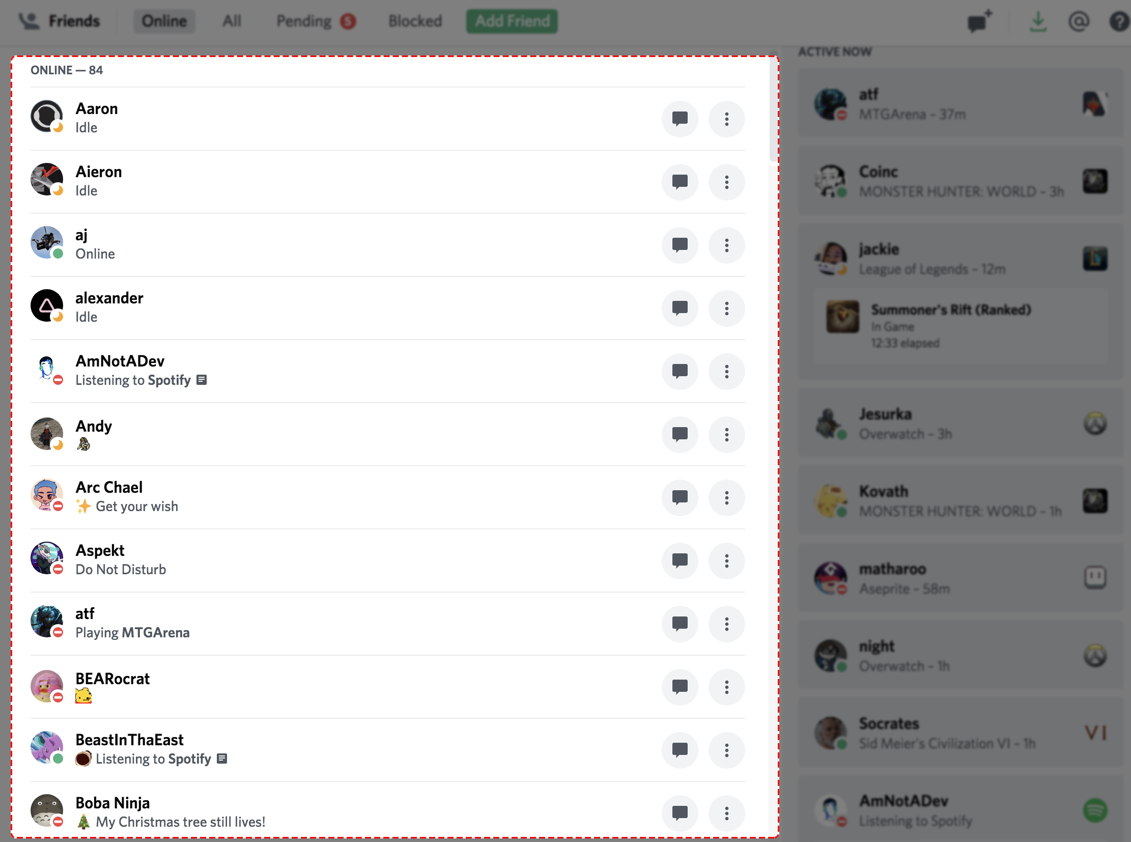 Liste d’amis 101 – Discord