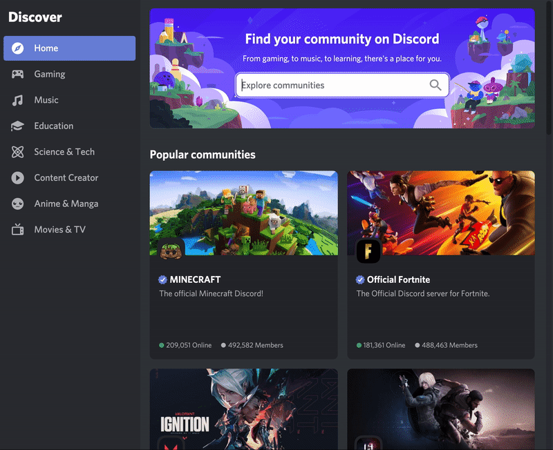 Server Discovery – Discord