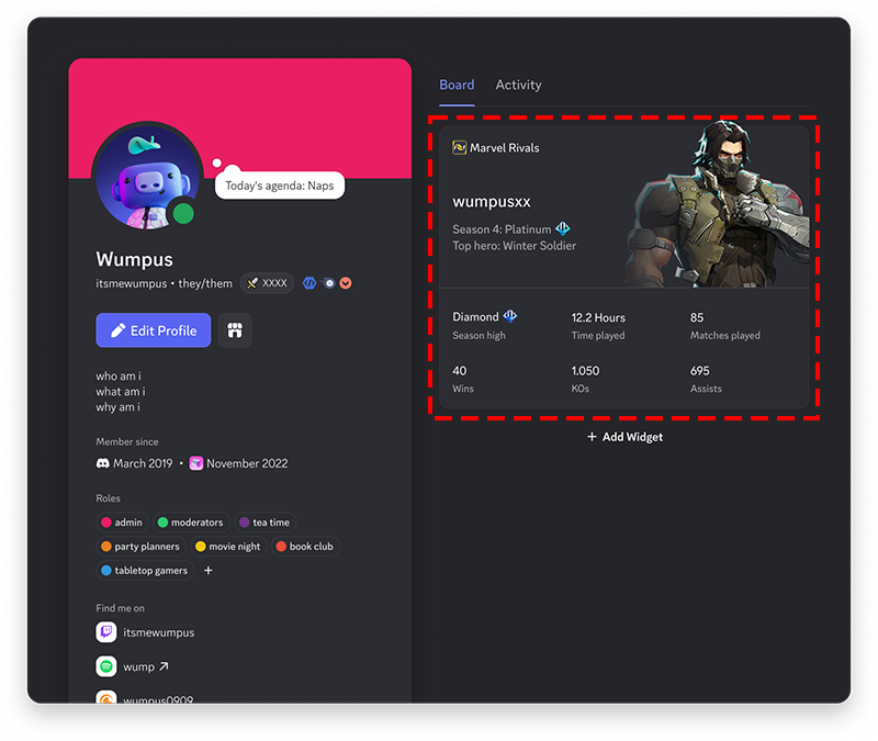 Profile Widgets FAQ – Discord