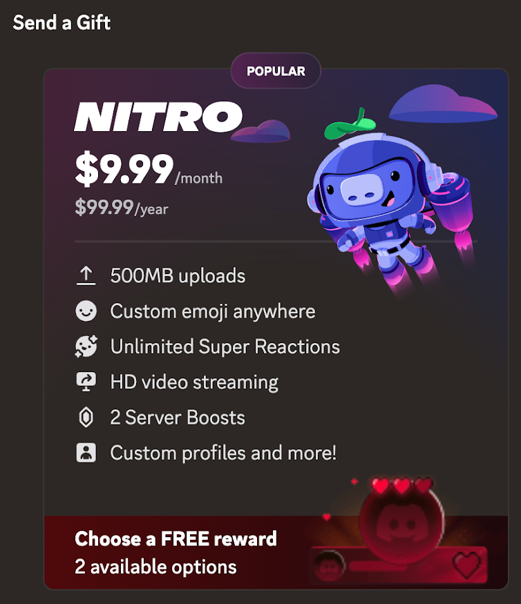 Nitro Gifting – Discord