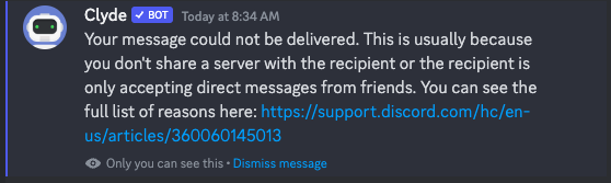 Why isn't my DM going through? – Discord