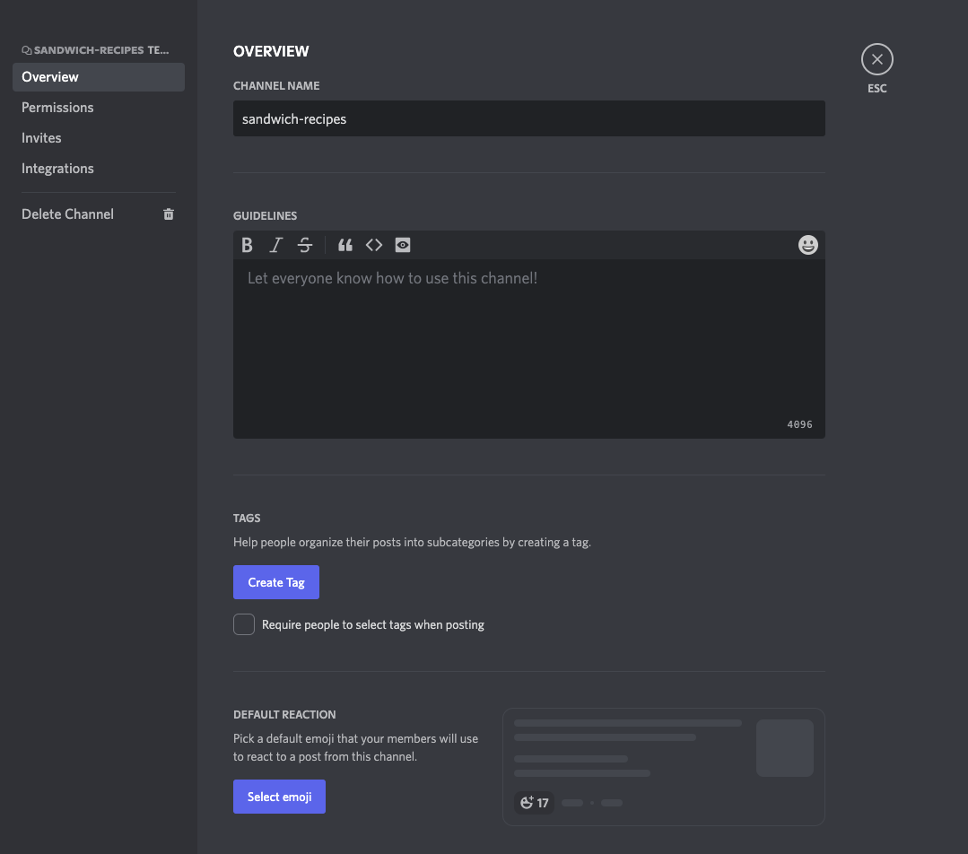 Canali Forum Discord