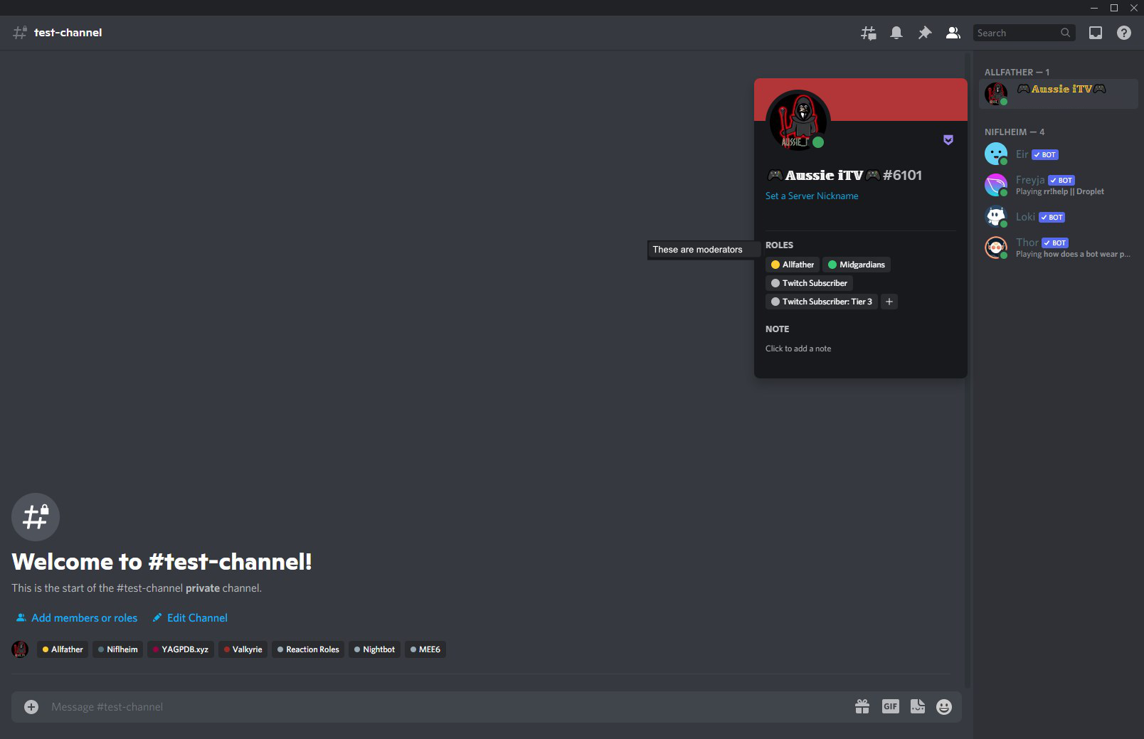 Roles Discord Template