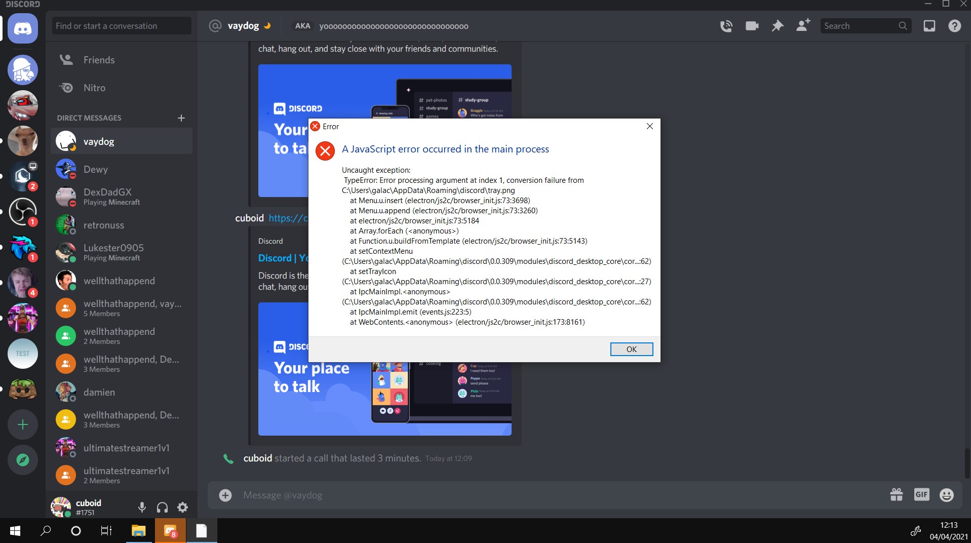 Bug Discord