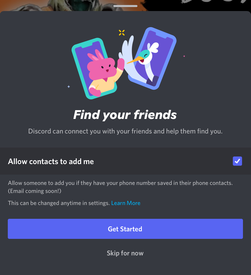 Find Your Friends pop-up can’t be permanently dismissed – Discord