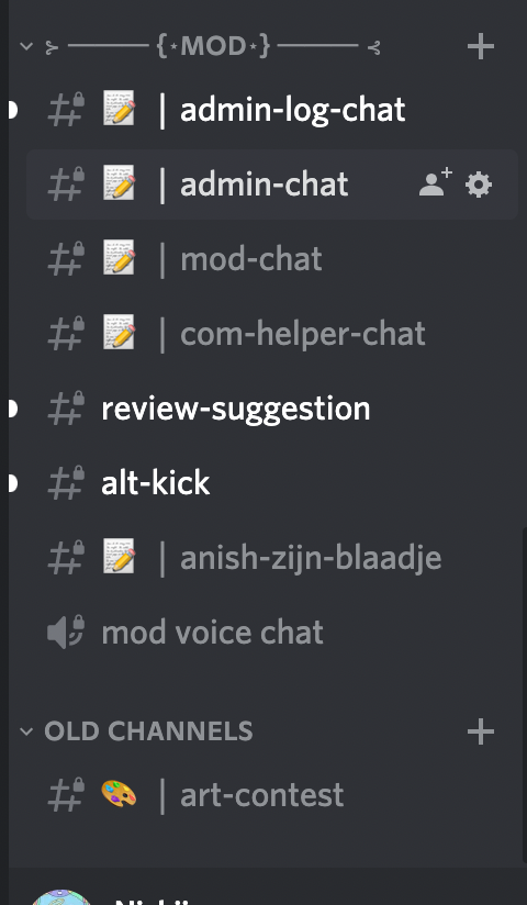 Where can I find the "bad word" channel – Discord