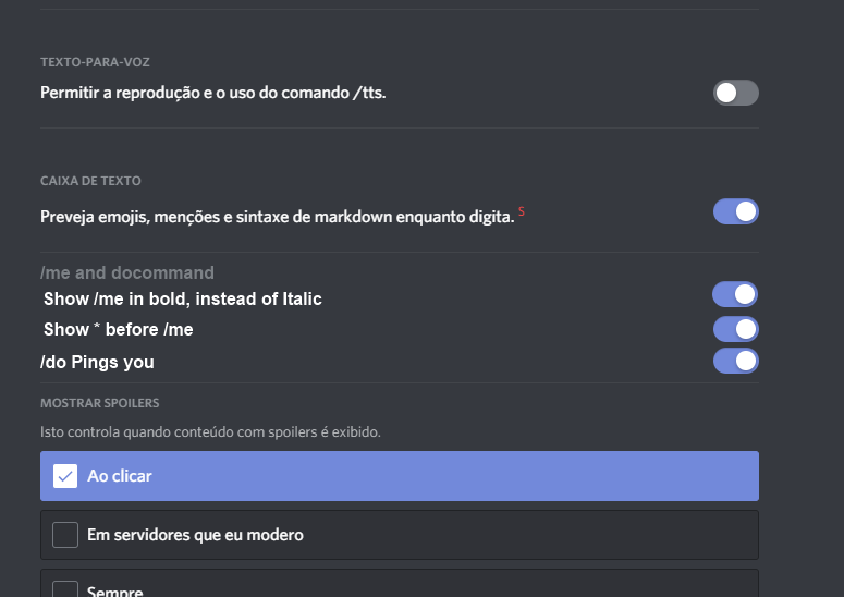 🇬🇧 better /me || 🇧🇷 /me melhorado – Discord