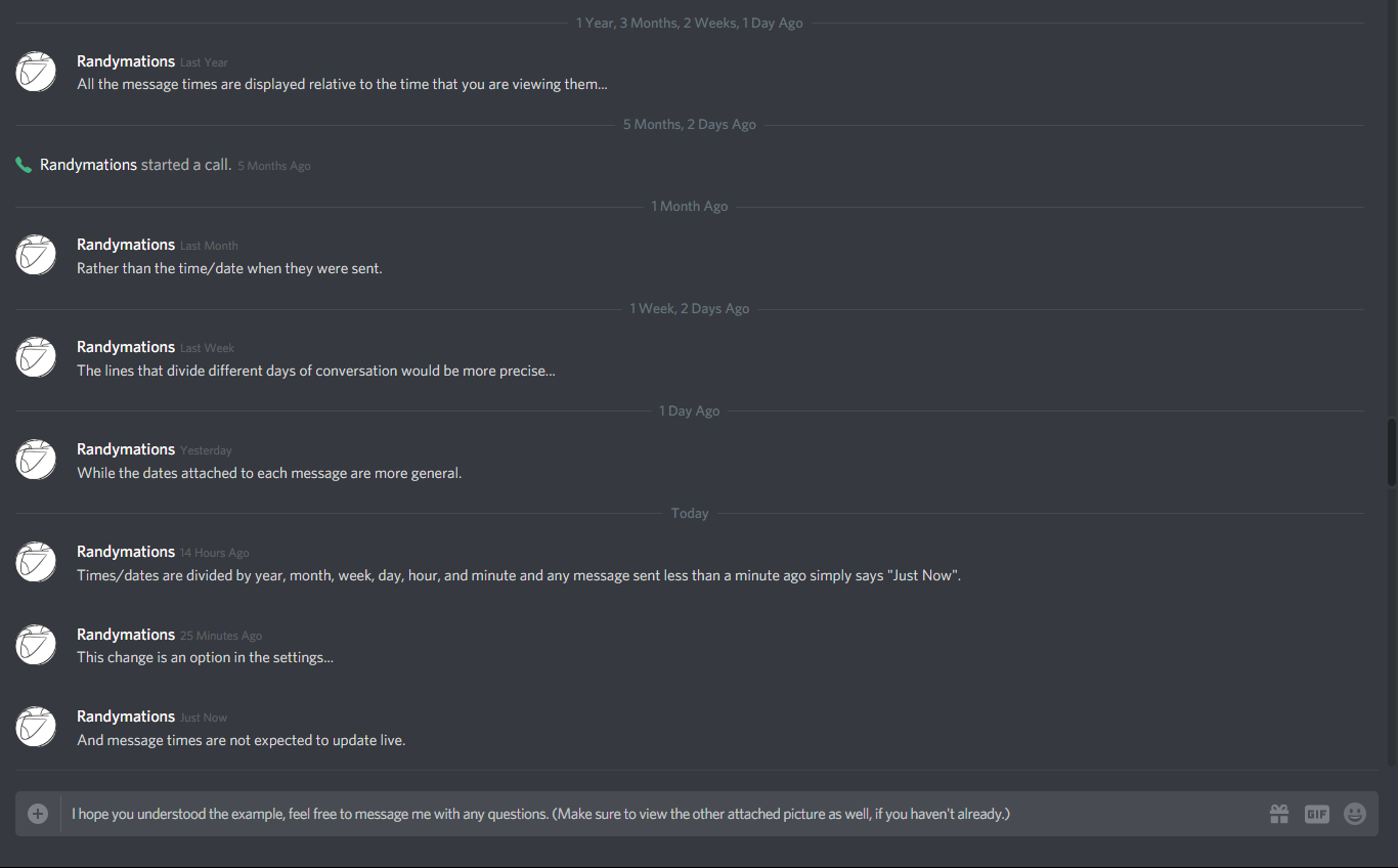 Alternate Time Setting Discord